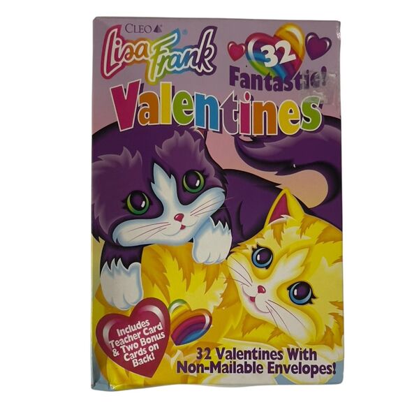 cleo | Holiday | Lisa Frank Valentines Card With Envelopes 32 Rare ...